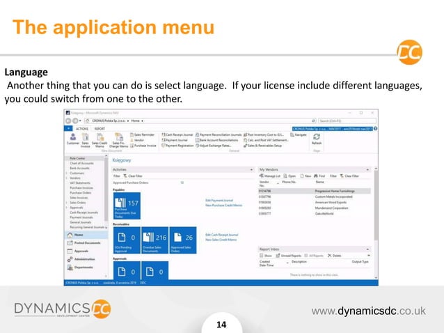 Dynamics NAV - user interface | PPTX | Computing | Technology & Computing