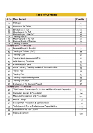Training Manual - ToT - Draft Final | DOCX