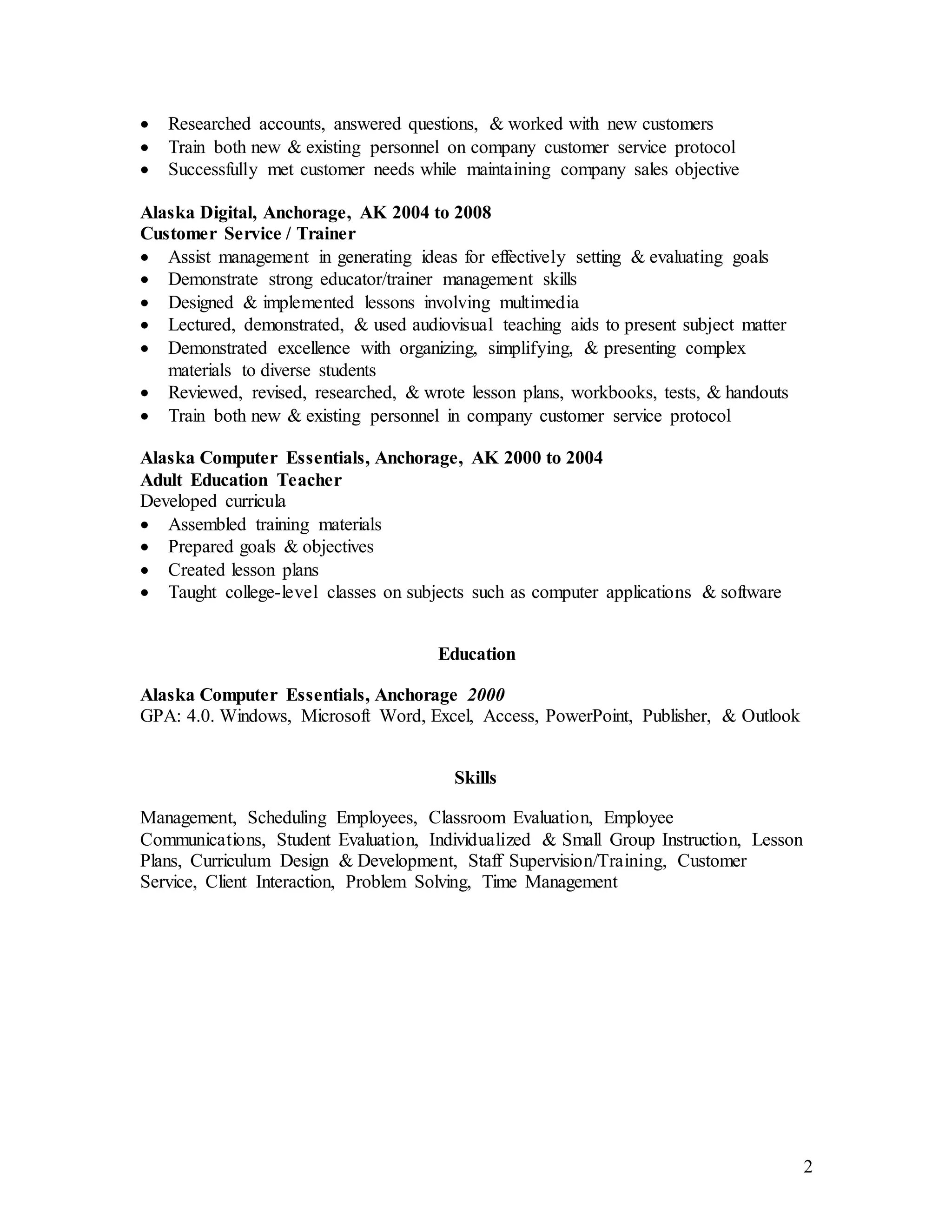 Daniel A Berus Resume 2015 | DOCX