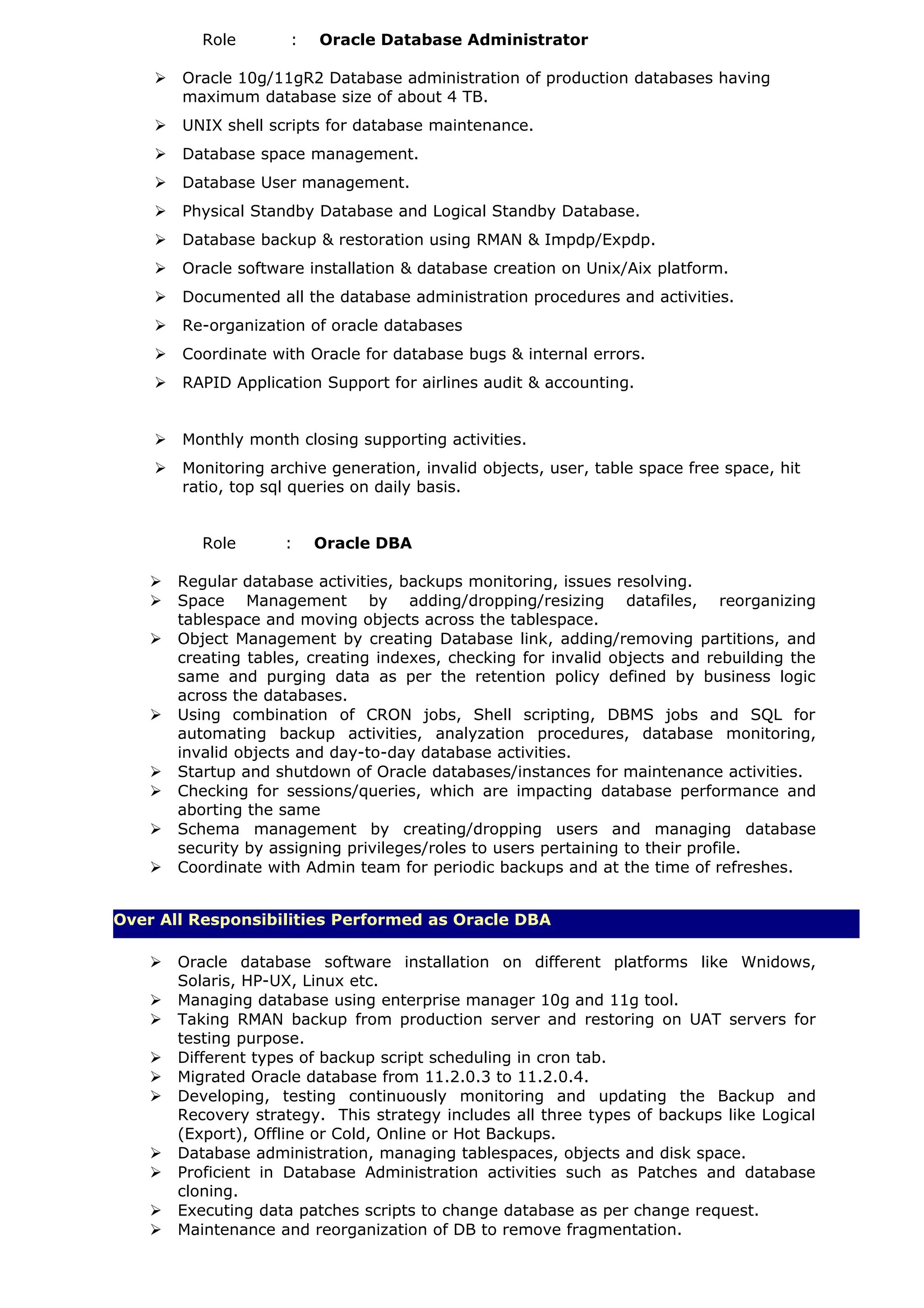 DBA_Kuppam_Saikrishna_B-Tech (1) | DOC | Databases | Computer Software and Applications