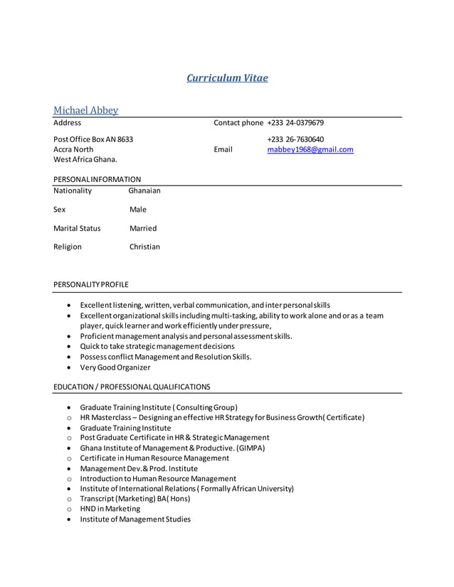 MTA CV Revised October 2016 | DOCX