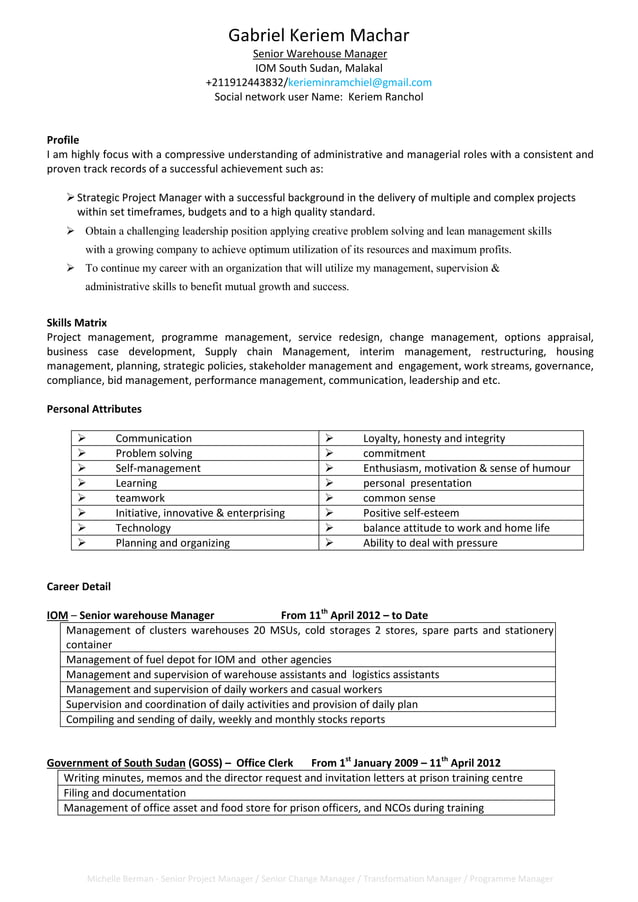 comprehensive CV | PDF