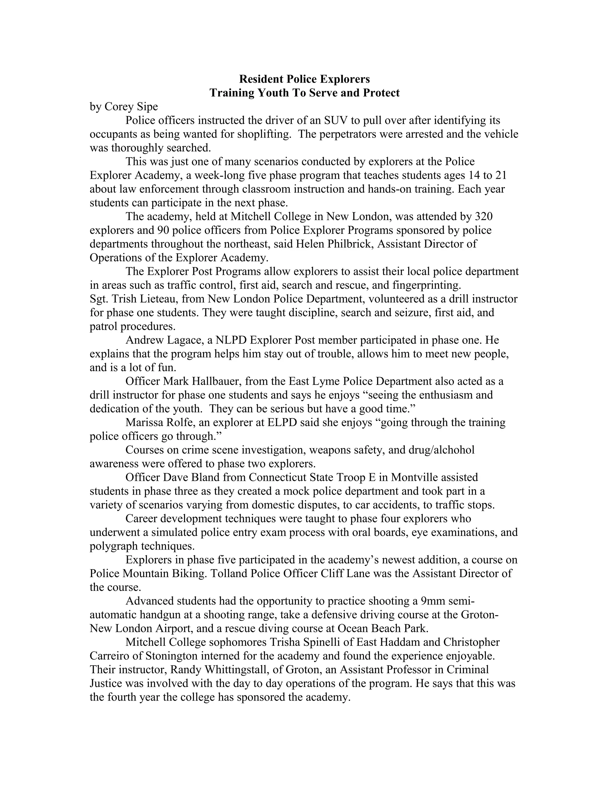 residentpoliceexplorers | DOC