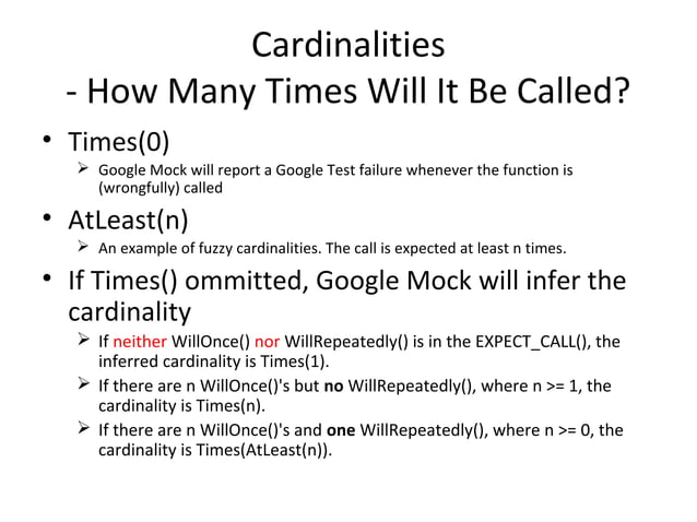 Google mock for dummies | PPT