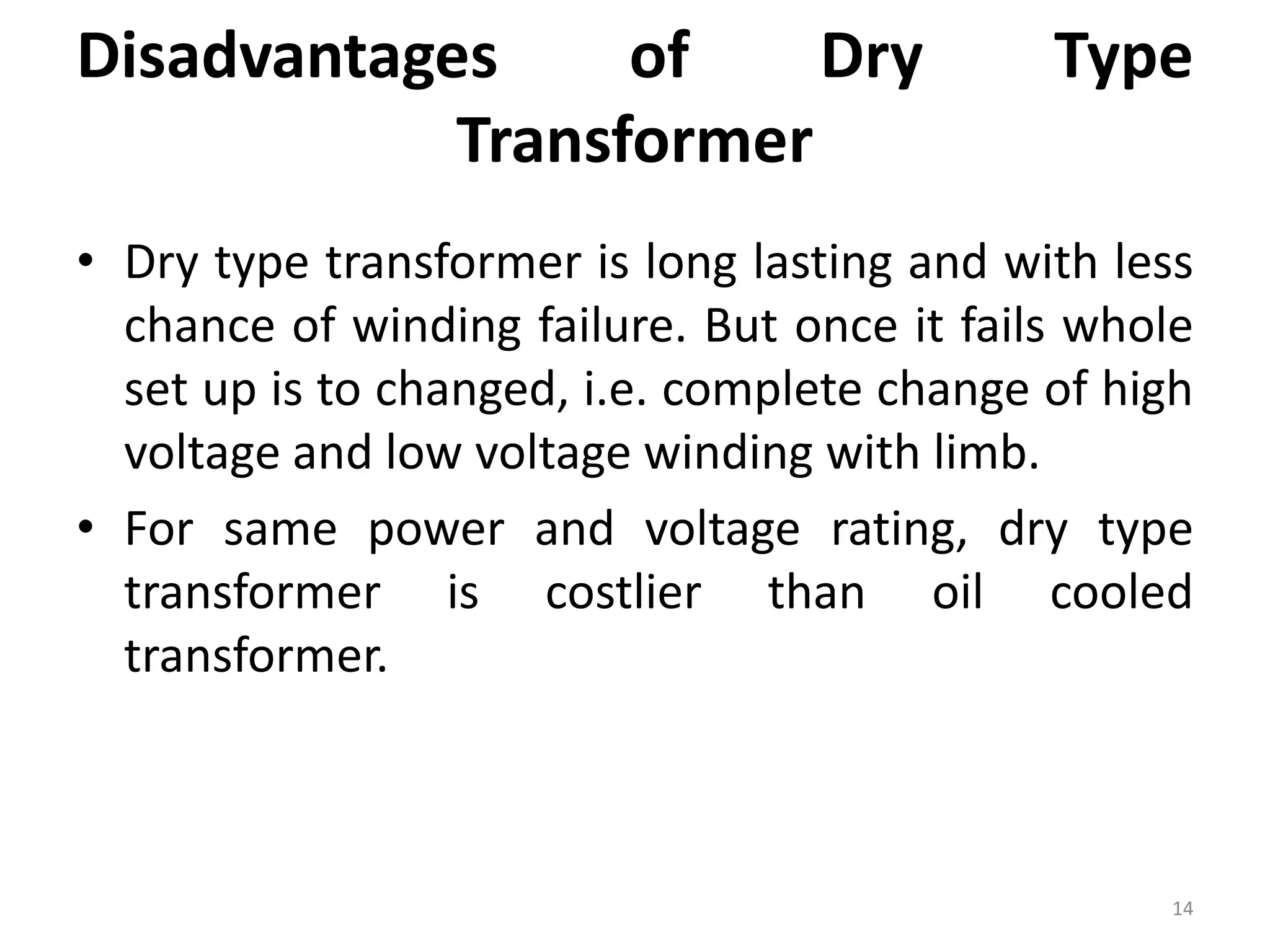 Dry Type Transformer | PPTX