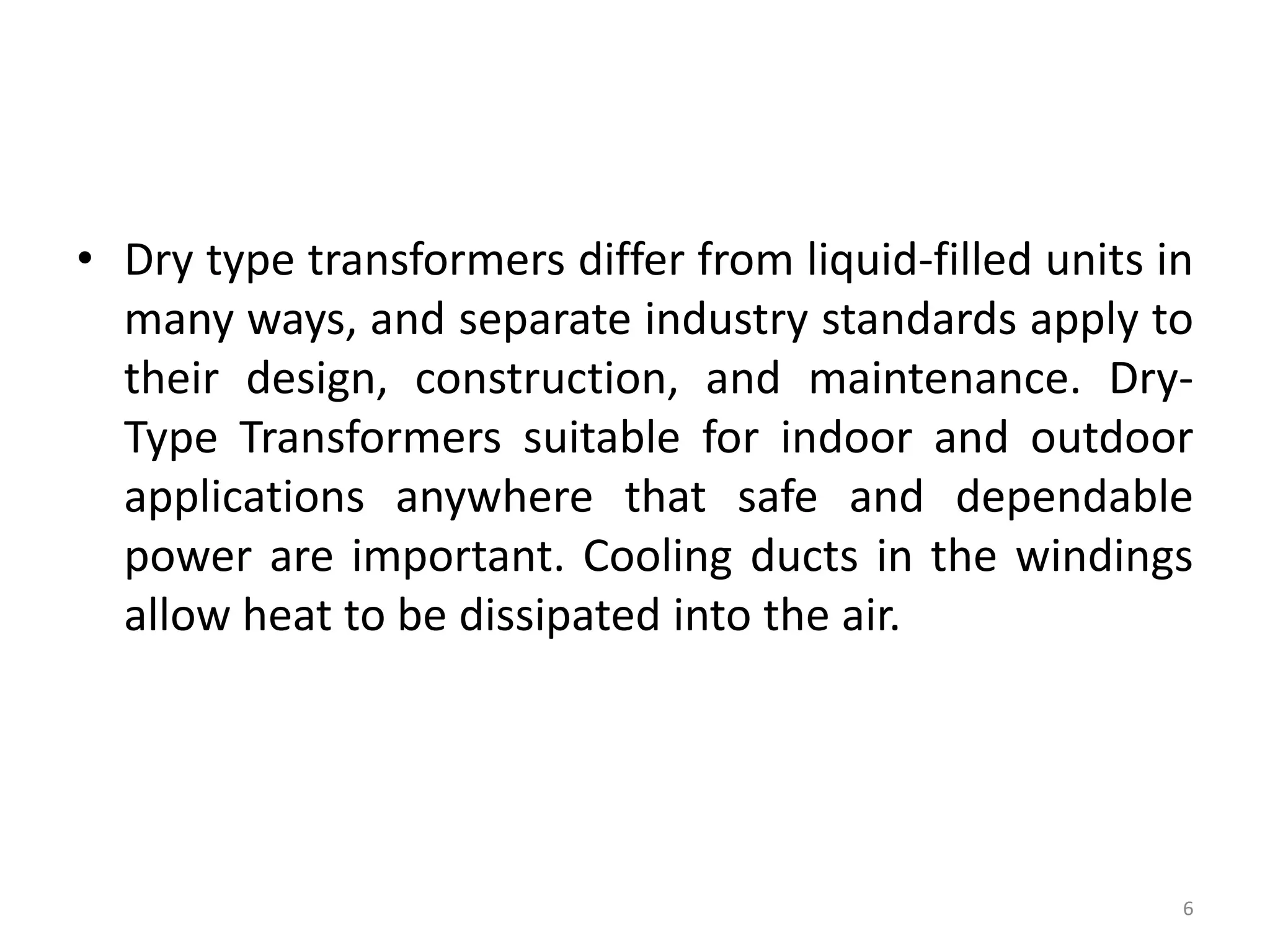 Dry Type Transformer | PPTX