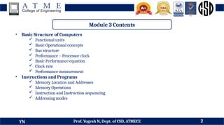 DDCO Module 3 - Basic Structures of Computer, Instructions and Programs ...