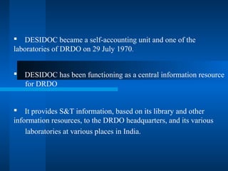 DESIDOC | PPT | Technology & Computing