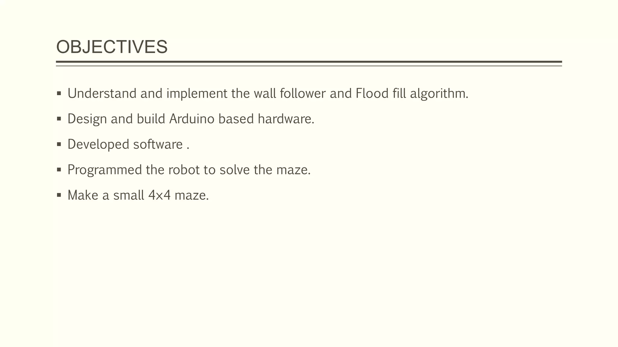 AUTONOMOUS MAZE SOLVING ROBOT | PPTX