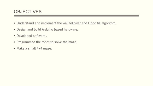 AUTONOMOUS MAZE SOLVING ROBOT | PPTX