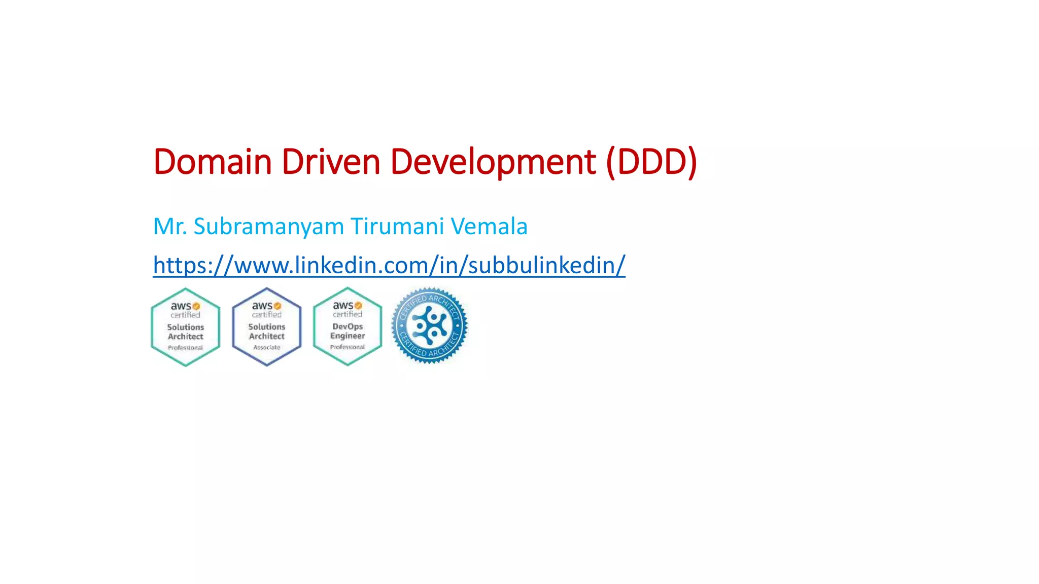 Domain Driven Development (DDD) | PPT Domain Driven Development (DDD) | PPT