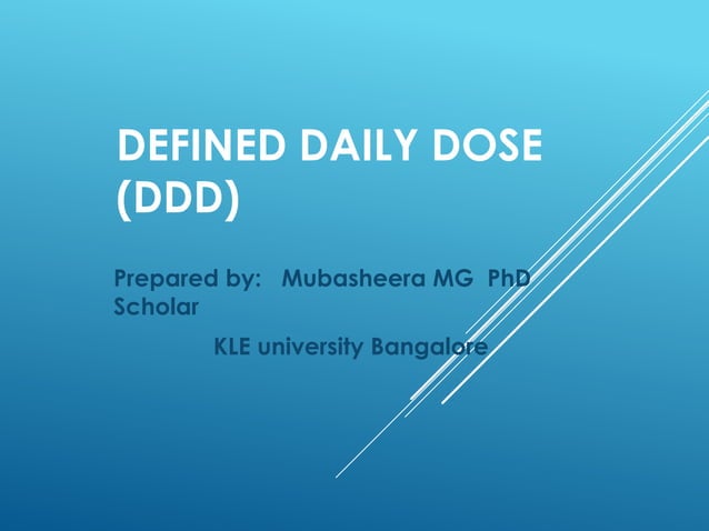 Defined daily dose-DDD | PDF