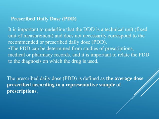 Defined daily dose-DDD | PDF