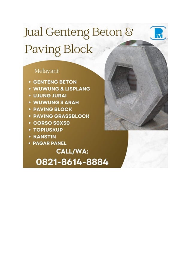 Paving Block yang Membuat Setiap Langkah Anda Nyaman | PDF