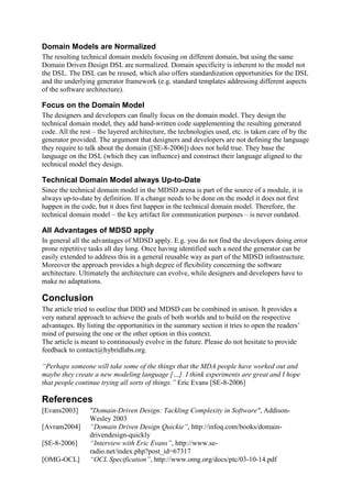 Domain Driven Design and Model Driven Software Development | PDF