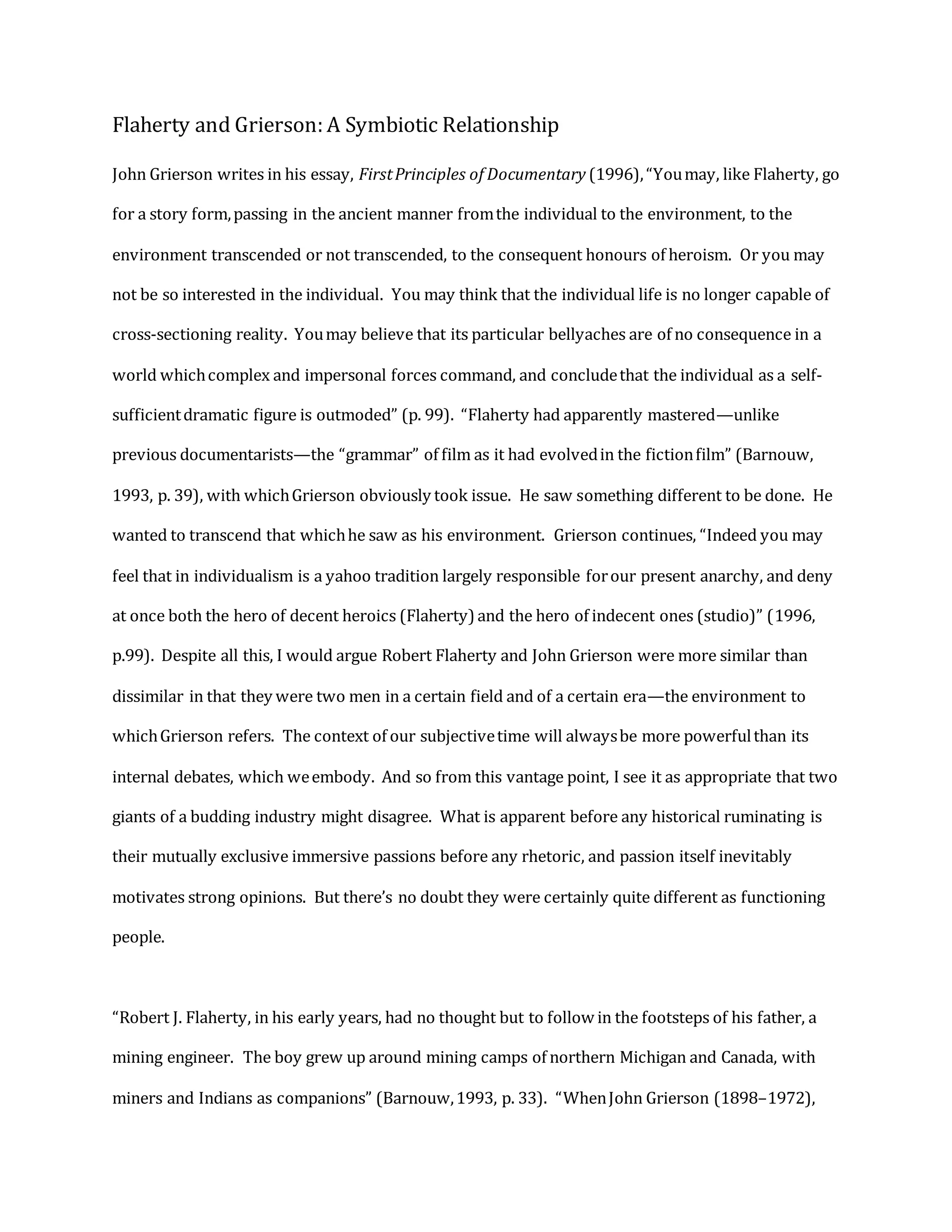 Flaherty and Grierson | DOCX