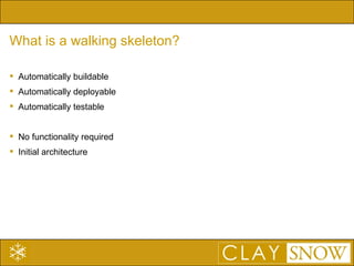 Unit Testing, TDD and the Walking Skeleton | PPT