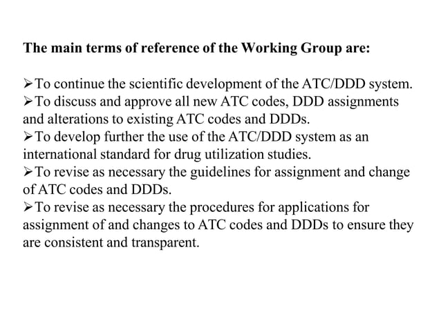 Defined Daily Dose (DDD) ATC codesDDD 4-2.pptx