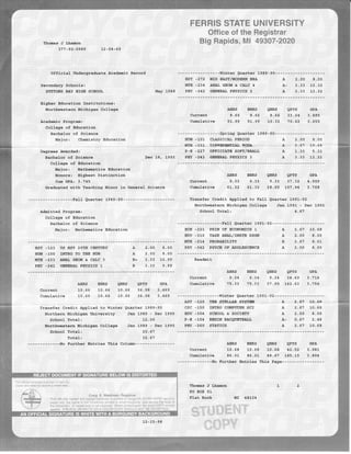 FSU Transcript | PDF