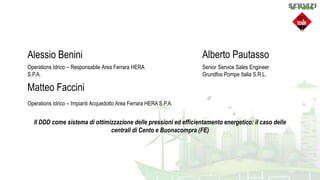 Il DDD come sistema di ottimizzazione delle pressioni ed ...