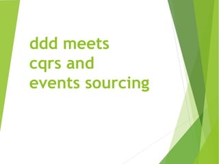 DDD meets CQRS and event sourcing | PPT