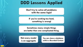 "Applying DDD Thinking to EF Core Search Filters", Julie Lerman | PPT