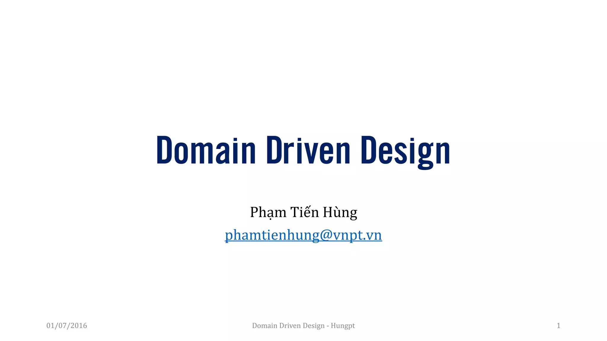 Domain Driven Design Introduction | PDF