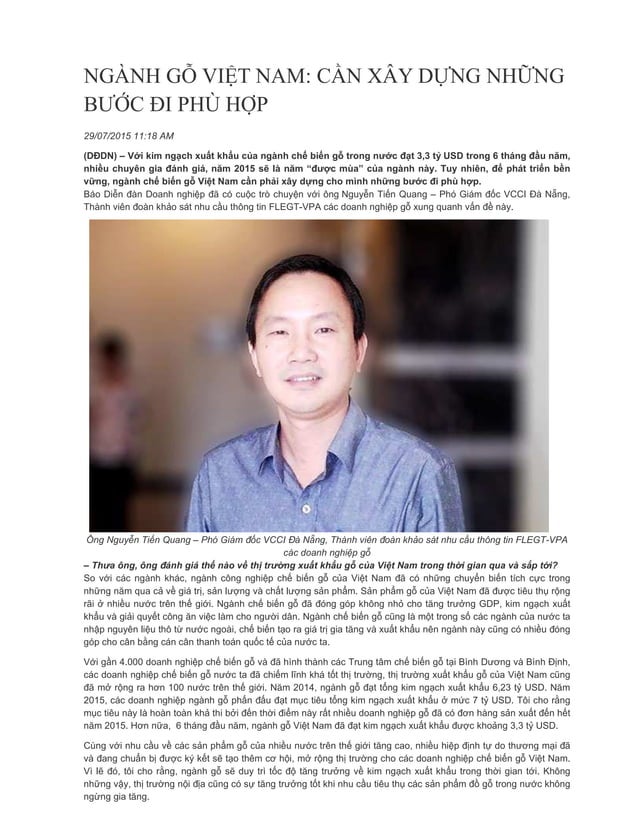 Dddn bài 4 ngành gỗ vn xây dựng những bước đi phù hợp | PDF