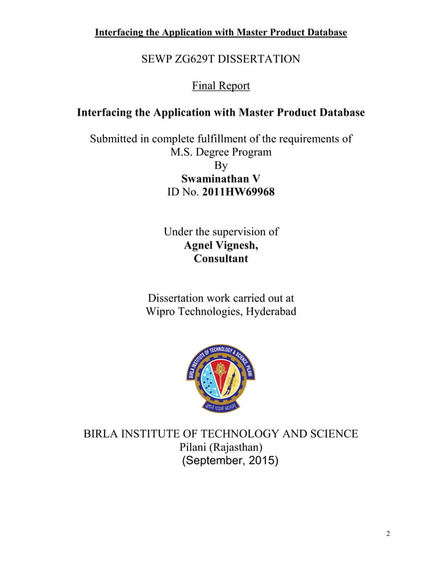 2011HW69968-Dissertation Final Report | PDF