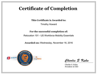 Relocation 101 Training Certificate | PDF