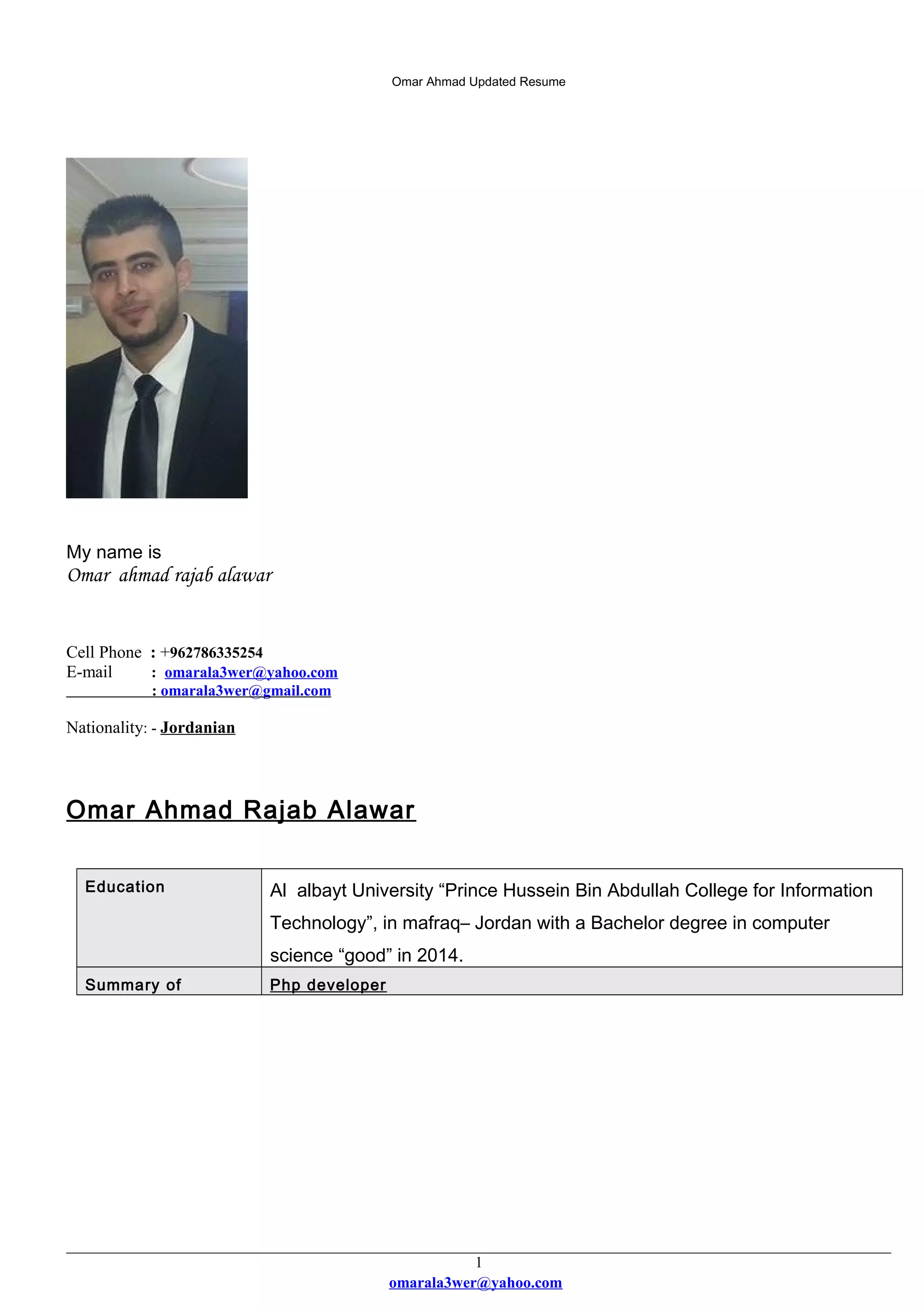 omar_alawar(CV(PHP)) | DOC