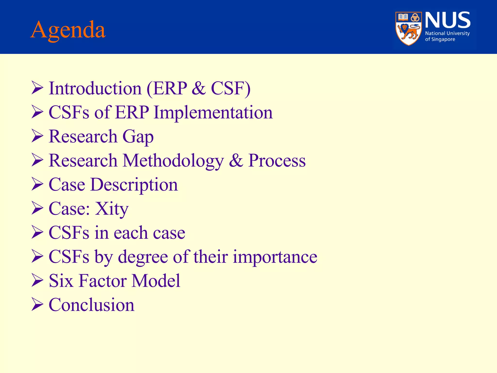 Critical Success Factors for Implementation of ERP Projects | PPT