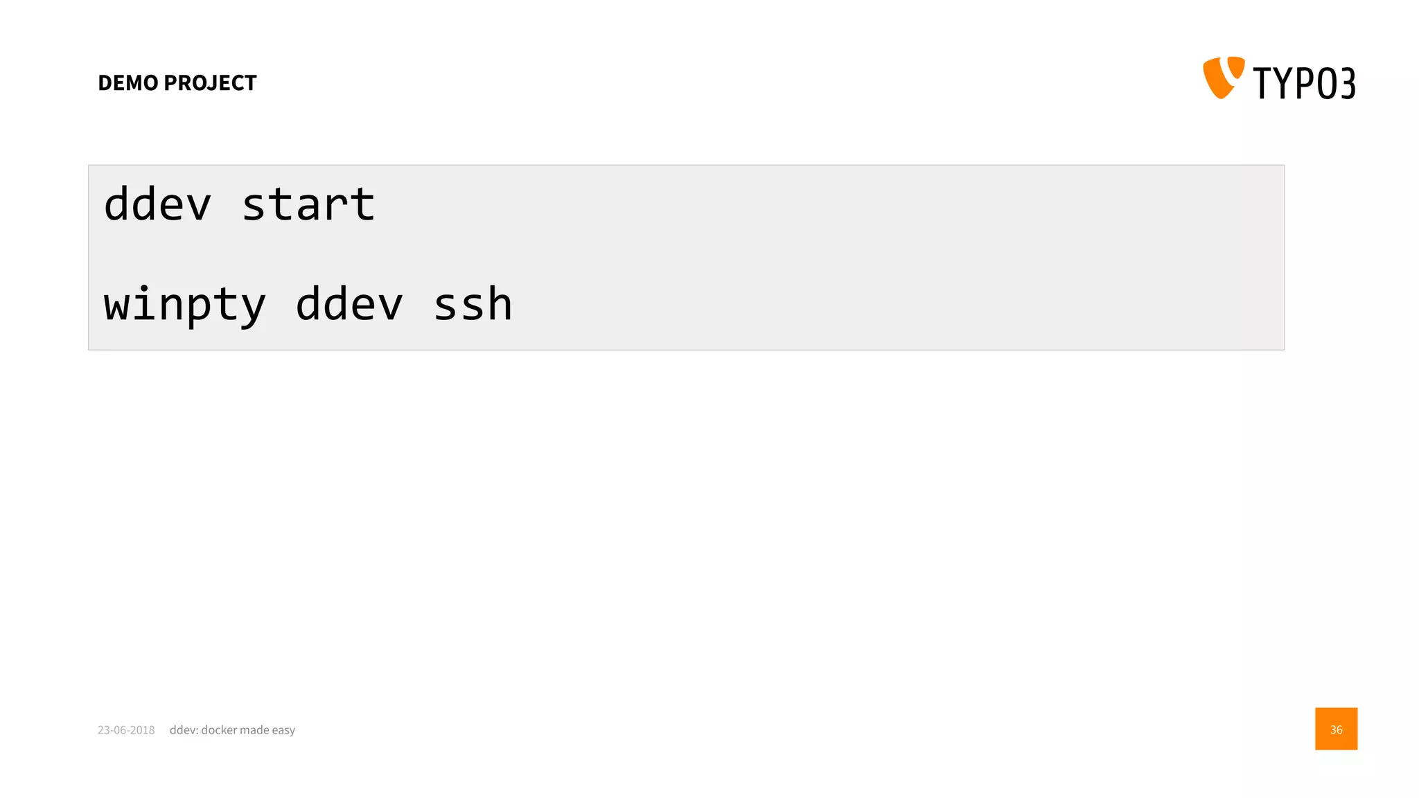 Ddev workshop t3dd18 | PPT