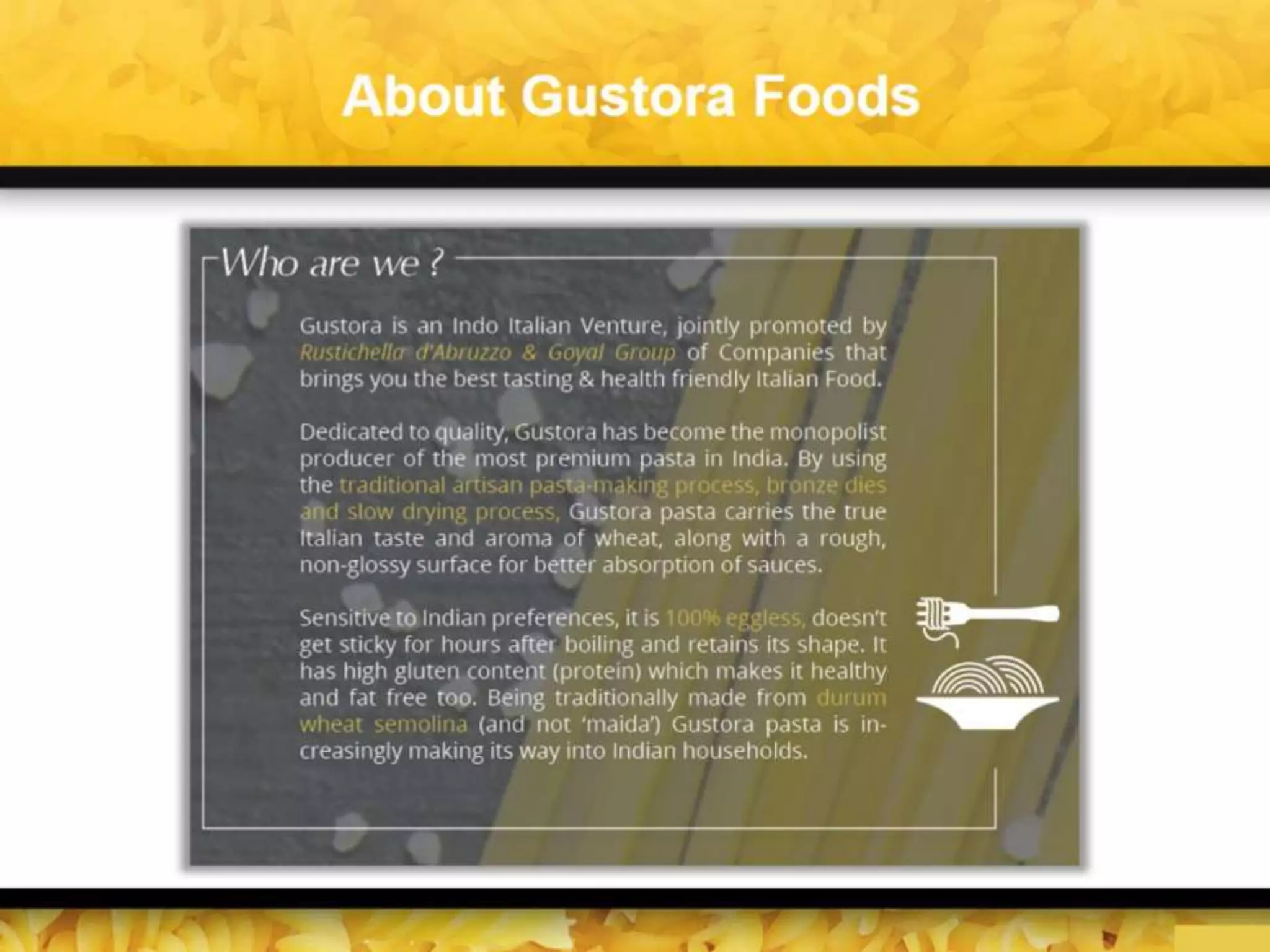 Gustora Foods Inc | PPT