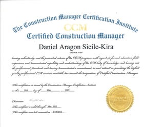 CMCI CCM Certificate | PPT