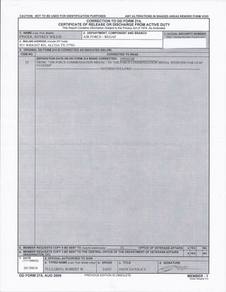 Correcting Dd 214 Discharge