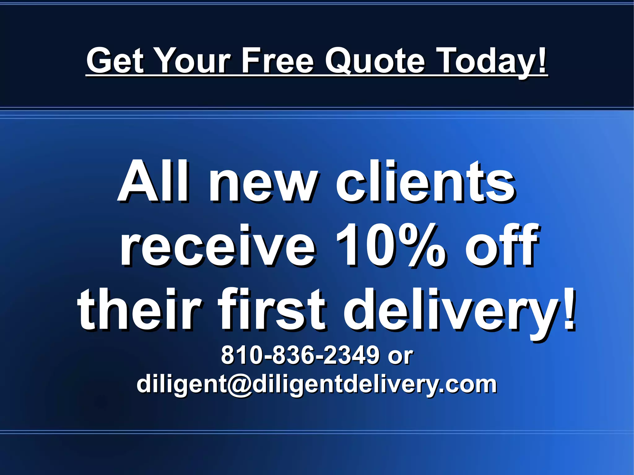 Diligent Delivery Services | PPT