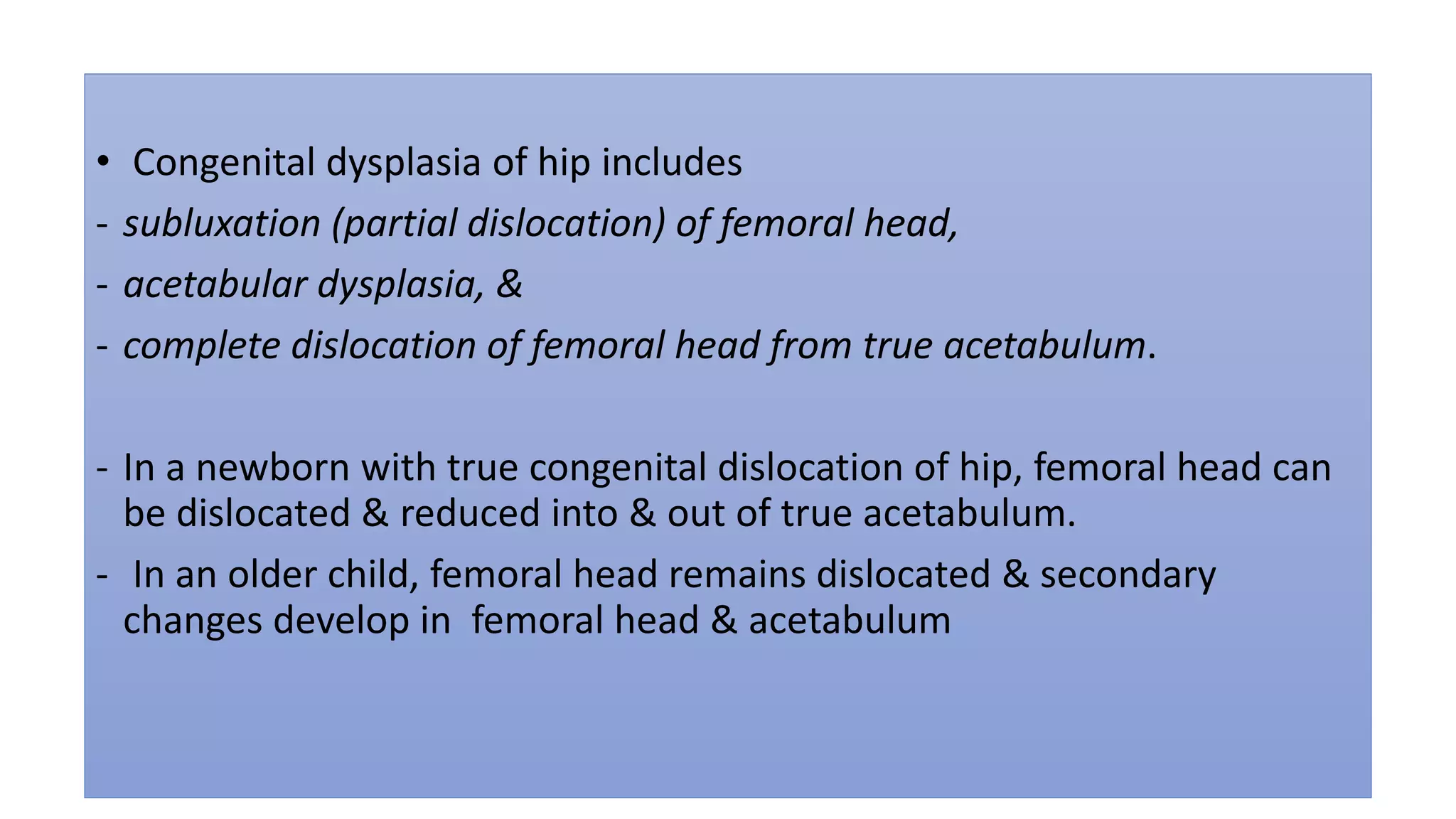 Developmental dysplasia of hip | PPTX