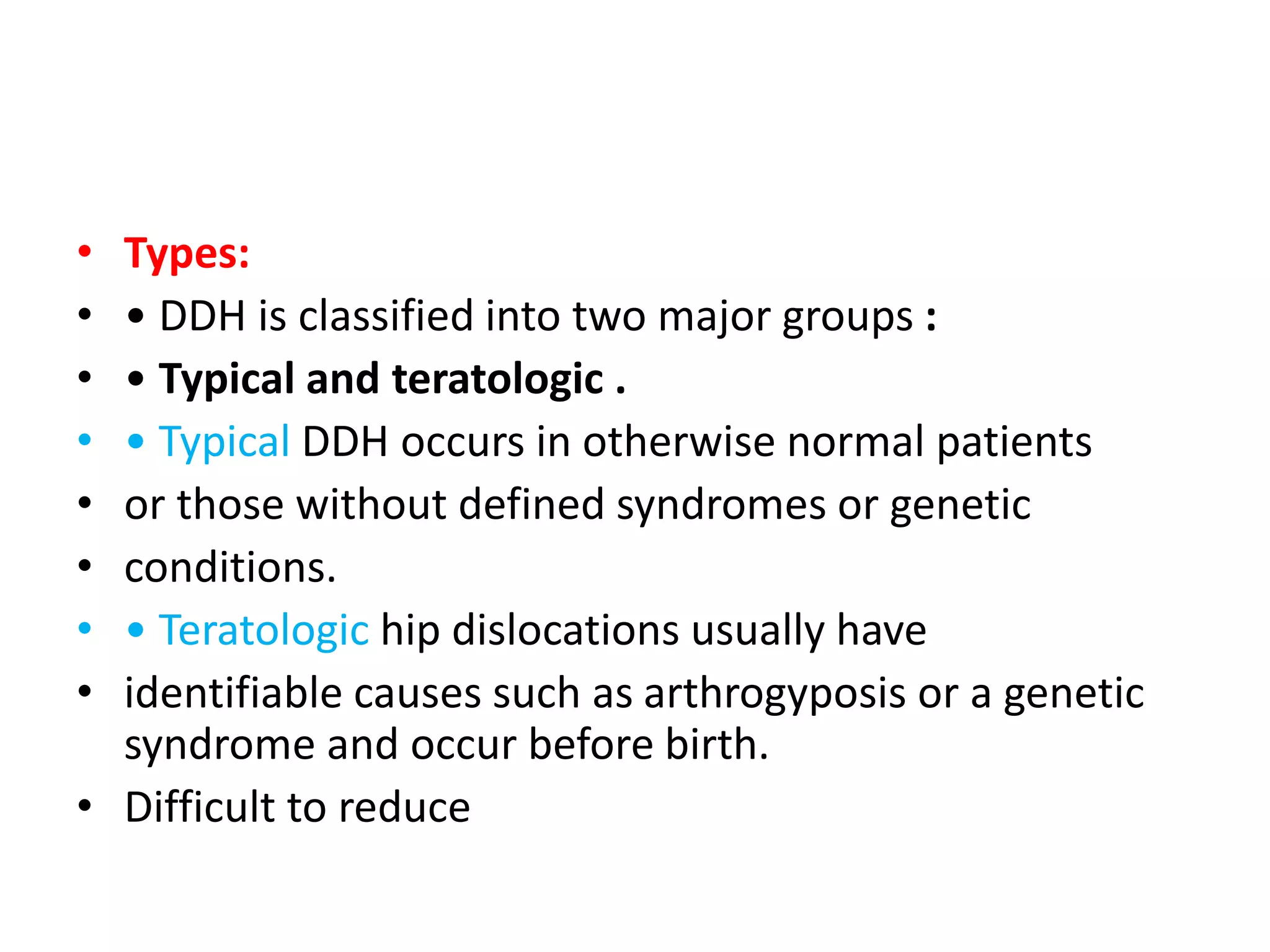 Developmental dysplasia of hip Ddh | PPTX