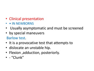 Developmental dysplasia of hip Ddh | PPTX
