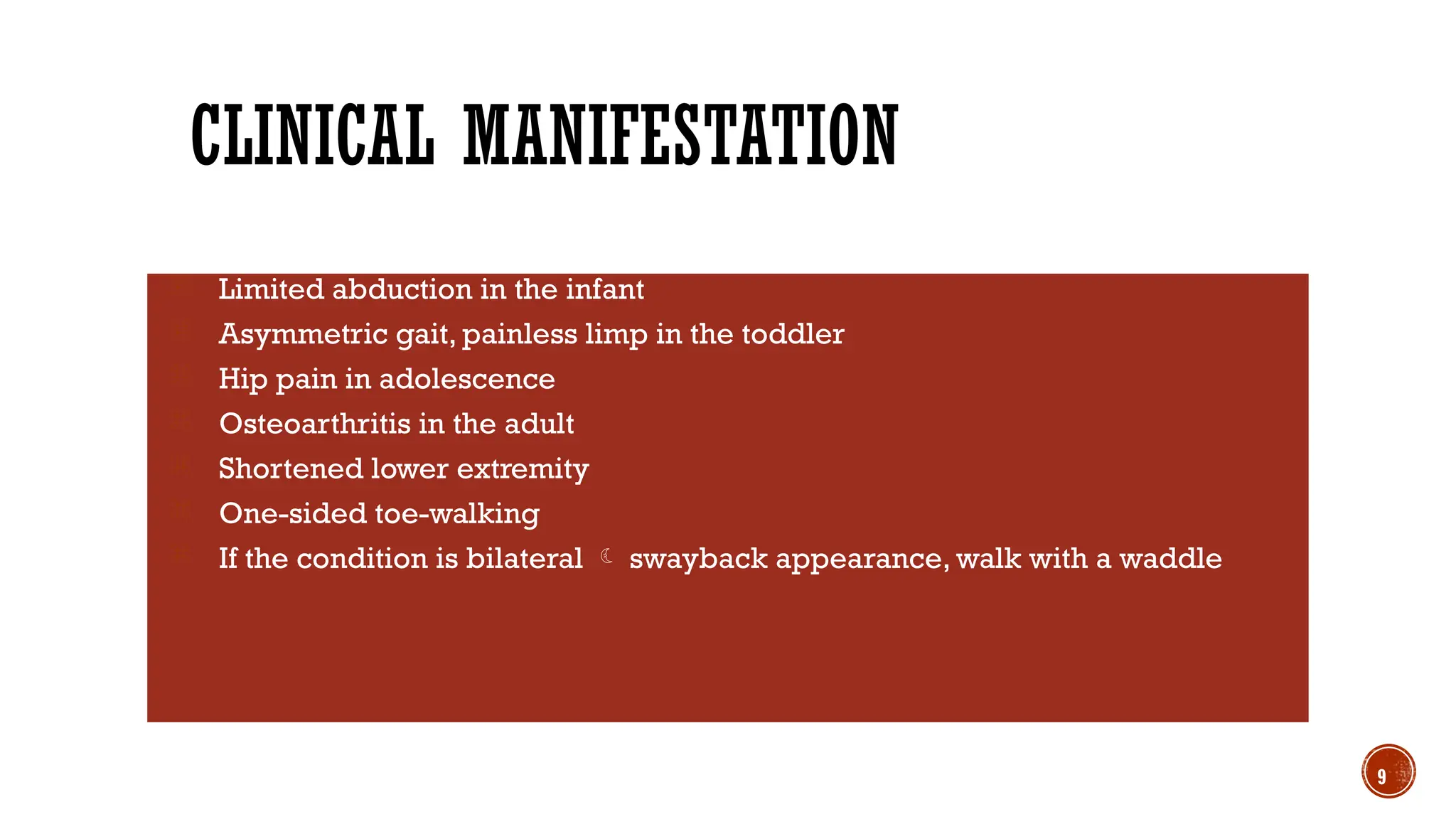 Developmental dysplasia of the hip literature | PPTX