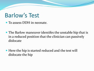 Developmental Dysplasia of Hip | PPTX