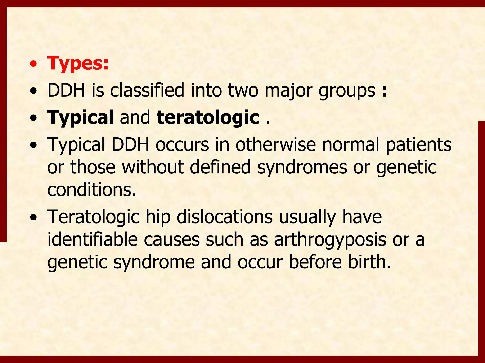 Devlopmental dysplasia of hip(DDH) by DR.NAVEEN RATHOR | PPTX