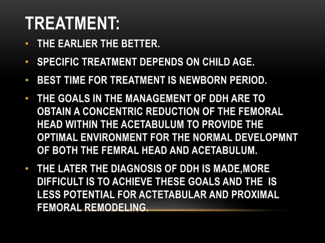 Developmental dysplasia of hip joint (DDH) | PPTX