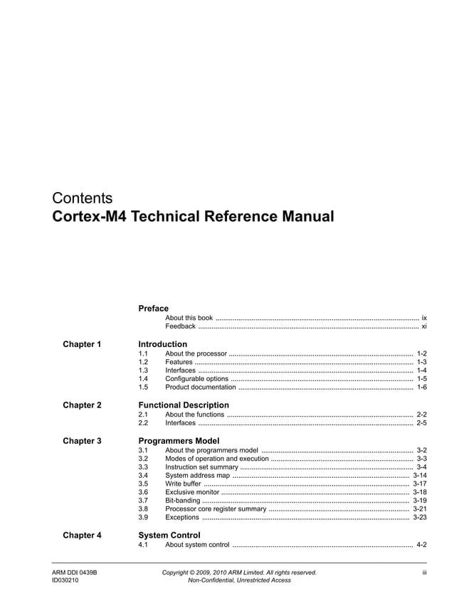 Arm cortex m4 technical reference manual | PDF | Operating Systems | Computer Software and ...