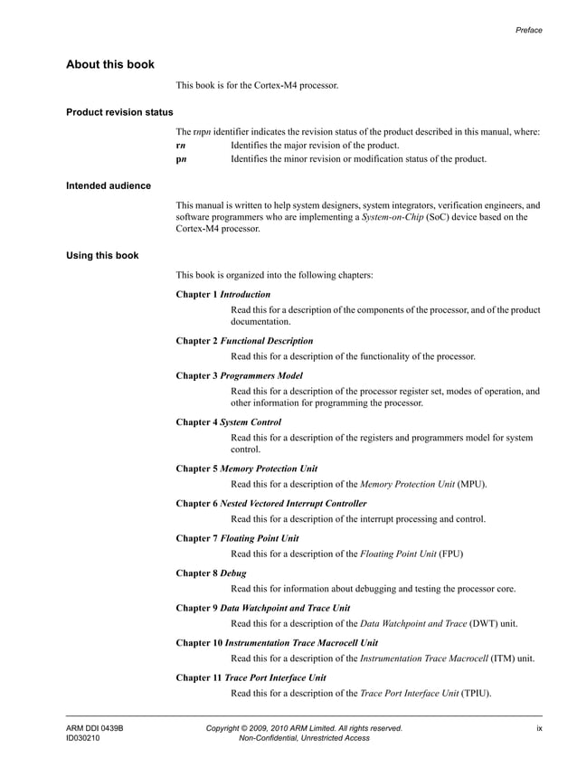 Arm cortex m4 technical reference manual | PDF | Operating Systems ...