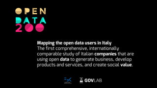 Open Data 200 Italy: bias and challenges. Francesca De Chiara ...