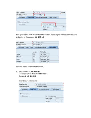 EWAY BILL Ddic creation | PDF