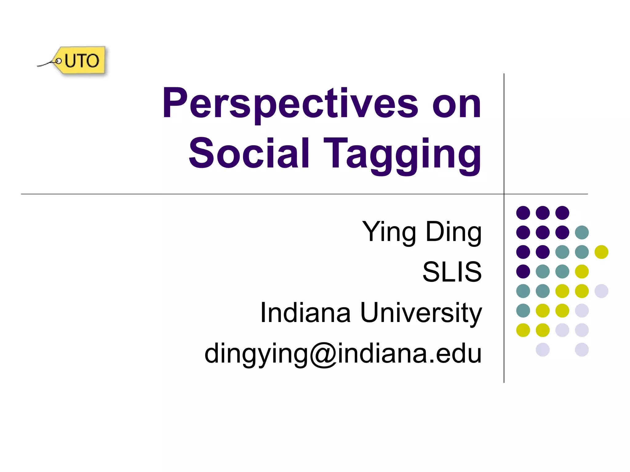 Perspectives on Social Tagging | PPT