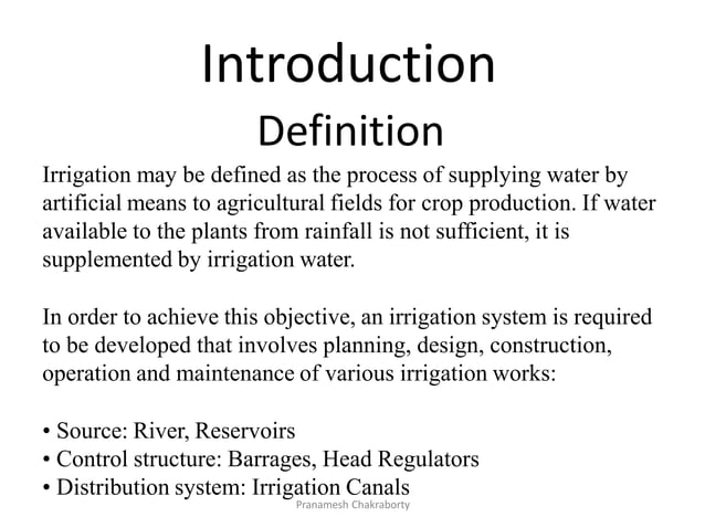 Type of Irrigation | PPT